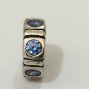 Pandora | Jewelry | Authentic Pandora Blue Trinity Spacer | Poshmark